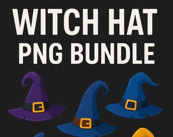 Witch Hat Clipart, Halloween Digital Download, Spooky Witch Hat Art ...