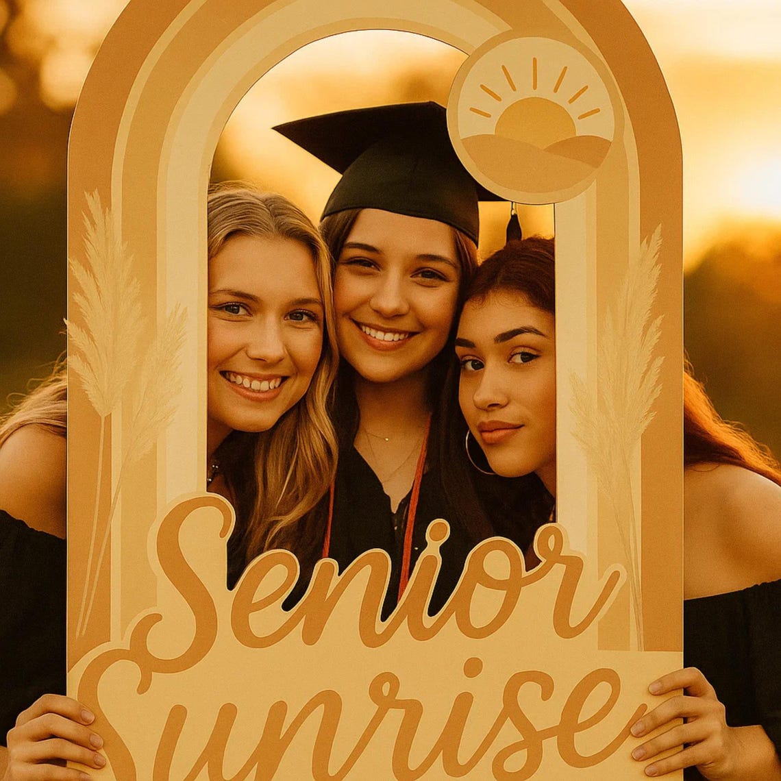 Senior Sunrise Selfie Frames | Graduation Photo Booth Props | Class of ...