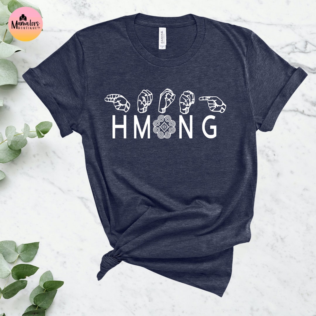 Hmong Shirt, Hmong Shirt With Sign Language and Elephant Foot, Hmoob T ...