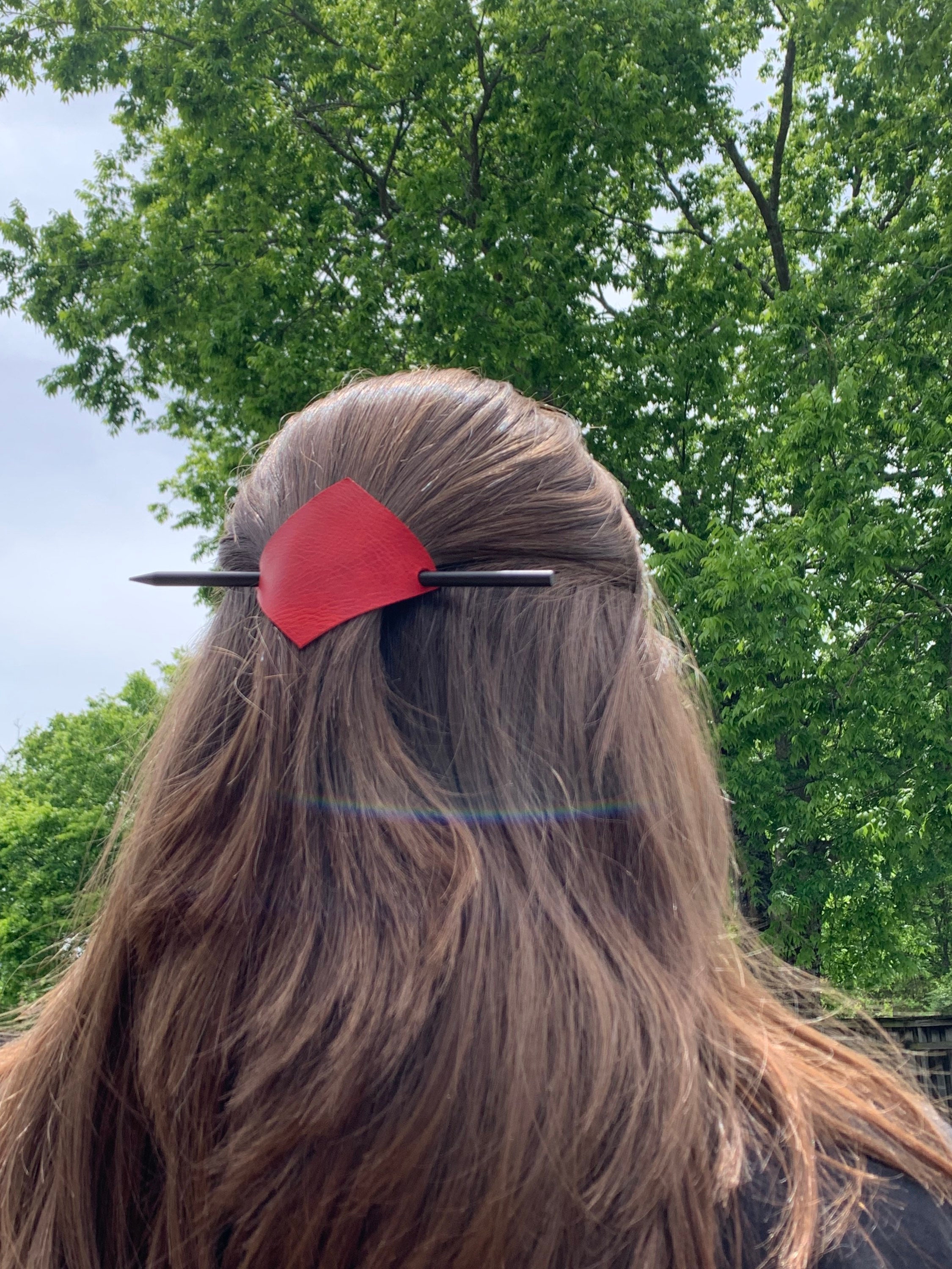 Genuine Leather Stick Hair Barrette - Etsy