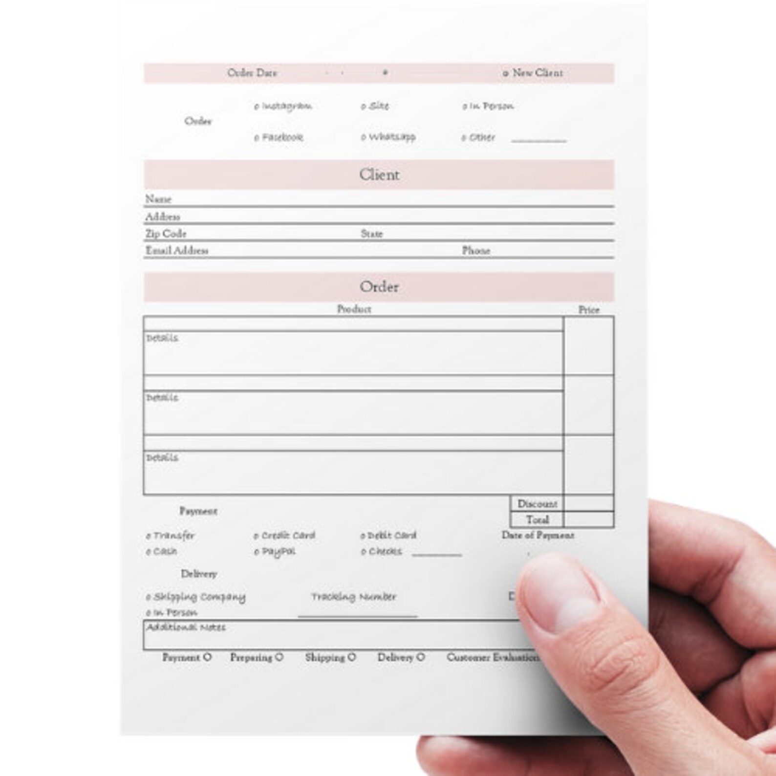 Order Book, Organizer, Small Business, Order Pad, Notebook, Digital - Etsy