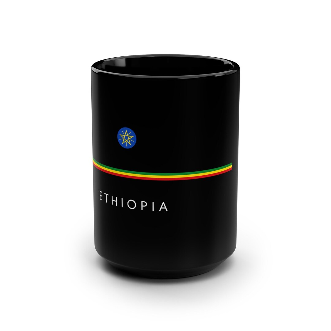 15oz Mug Ethiopian Coffee Tea Flag Rastafari Haile Selassie African ...