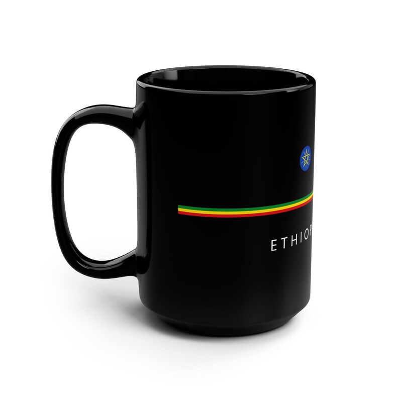 15oz Mug Ethiopian Coffee Tea Flag Rastafari Haile Selassie African ...