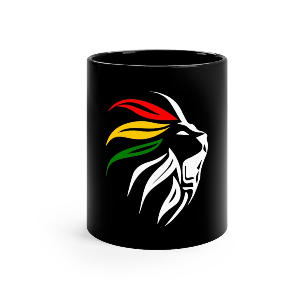 Lion of Judah Jamaican Reggae Music Rastafari Ethiopia Coffee Tea Mug ...