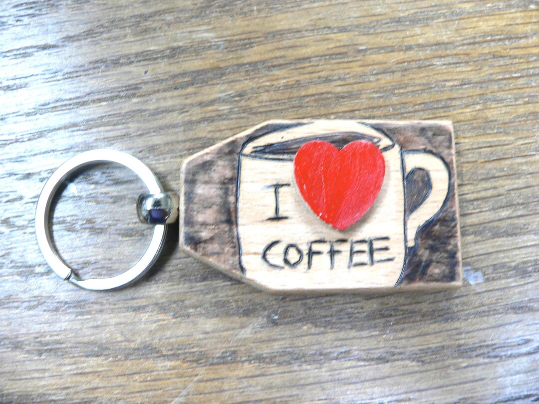 Key Chain Personalized, Wood-burned Key Chain, Gift Key Chain, Wooden ...