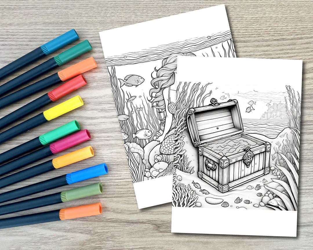 Printable Sea Life & Beach-themed Colouring Pages, Ocean Animals ...