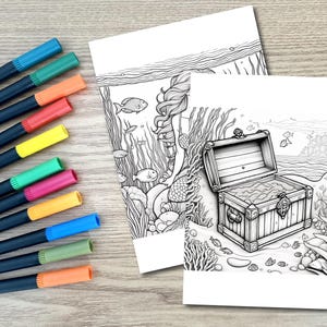 Printable Sea Life & Beach-themed Colouring Pages, Ocean Animals ...