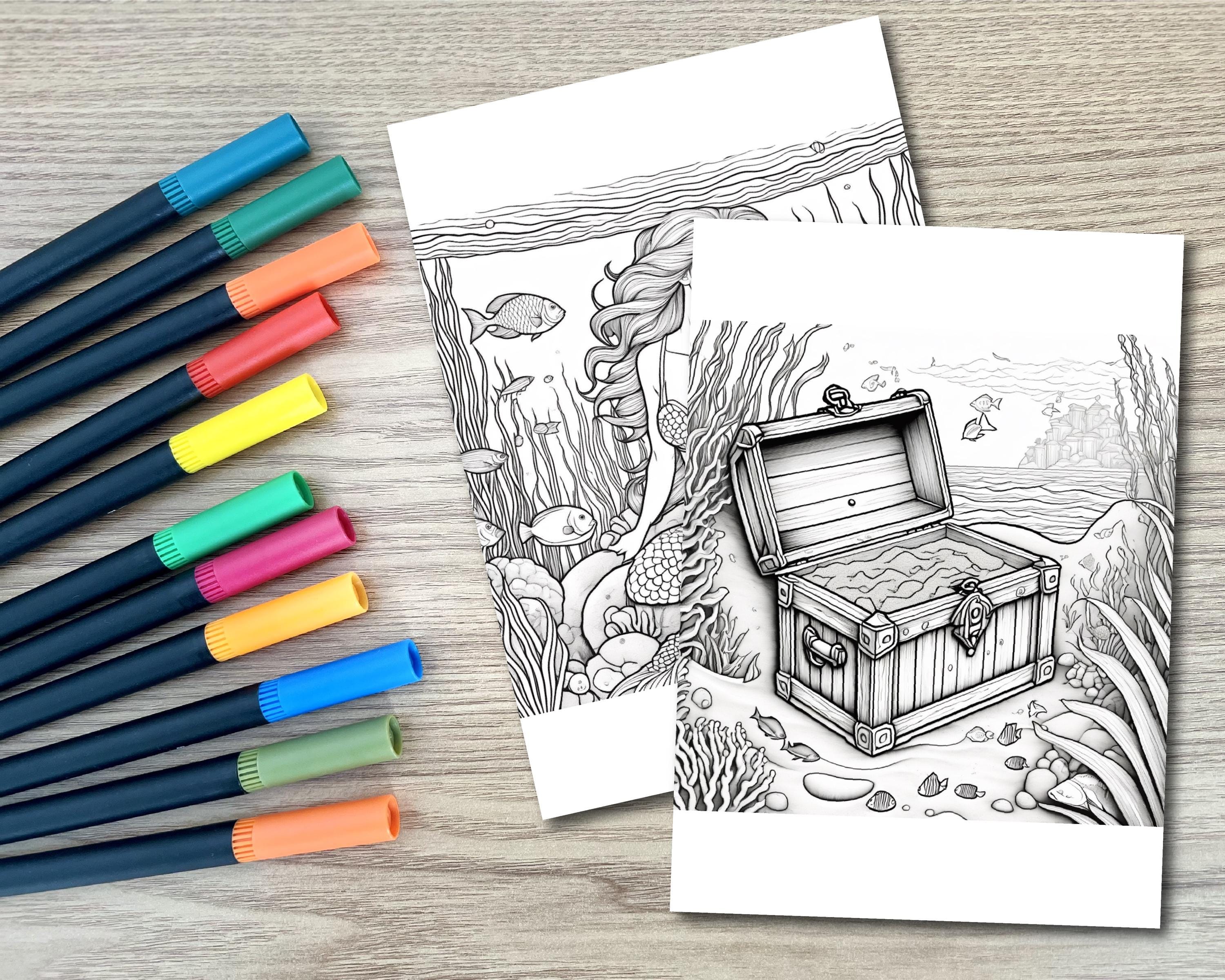 Printable Sea Life & Beach-themed Colouring Pages, Ocean Animals ...