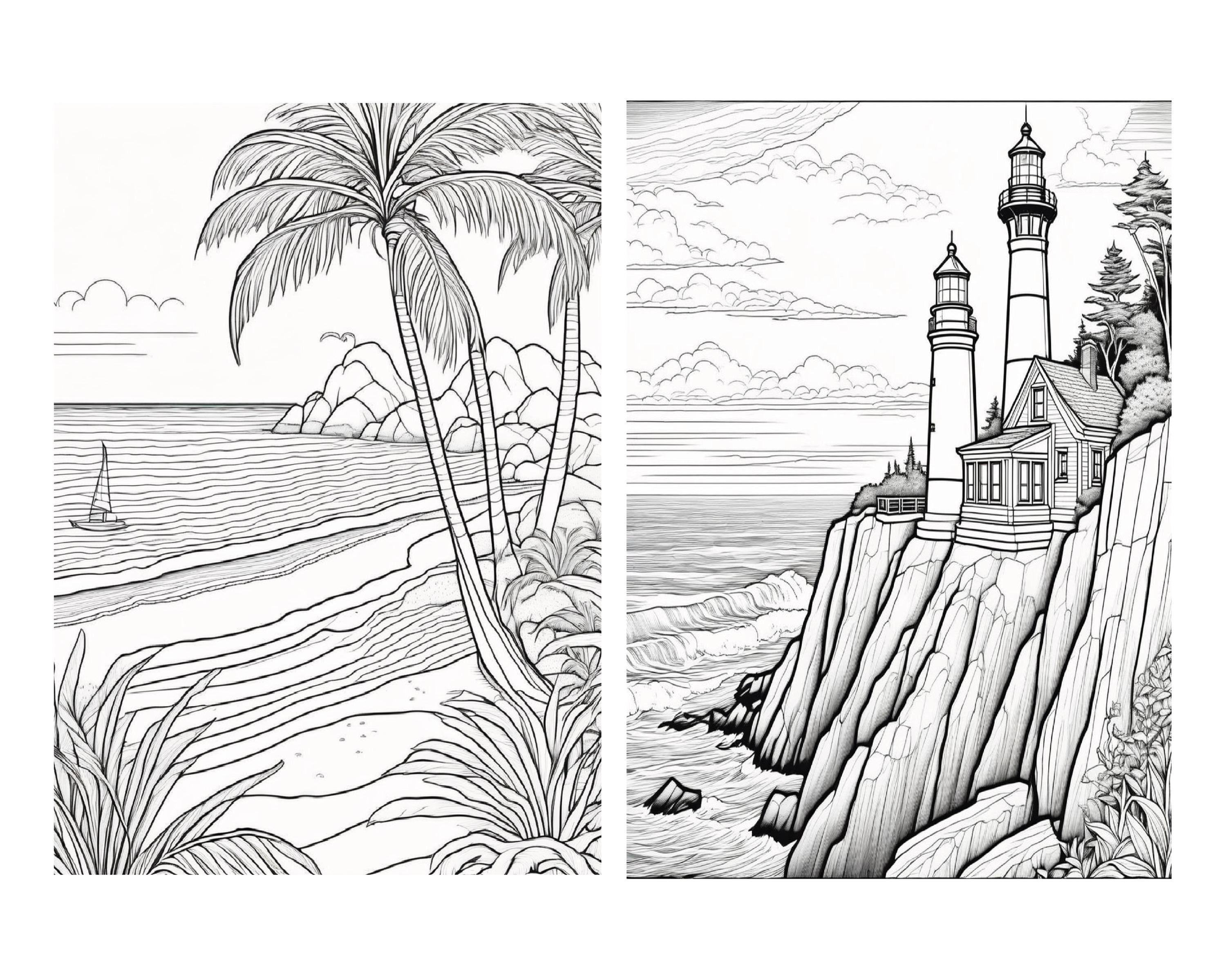 Printable Sea Life & Beach-themed Colouring Pages, Ocean Animals ...
