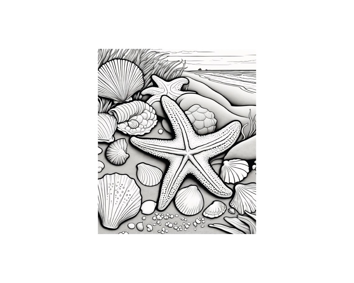 Printable Sea Life & Beach-themed Colouring Pages, Ocean Animals ...
