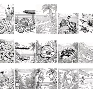 Printable Sea Life & Beach-themed Colouring Pages, Ocean Animals ...