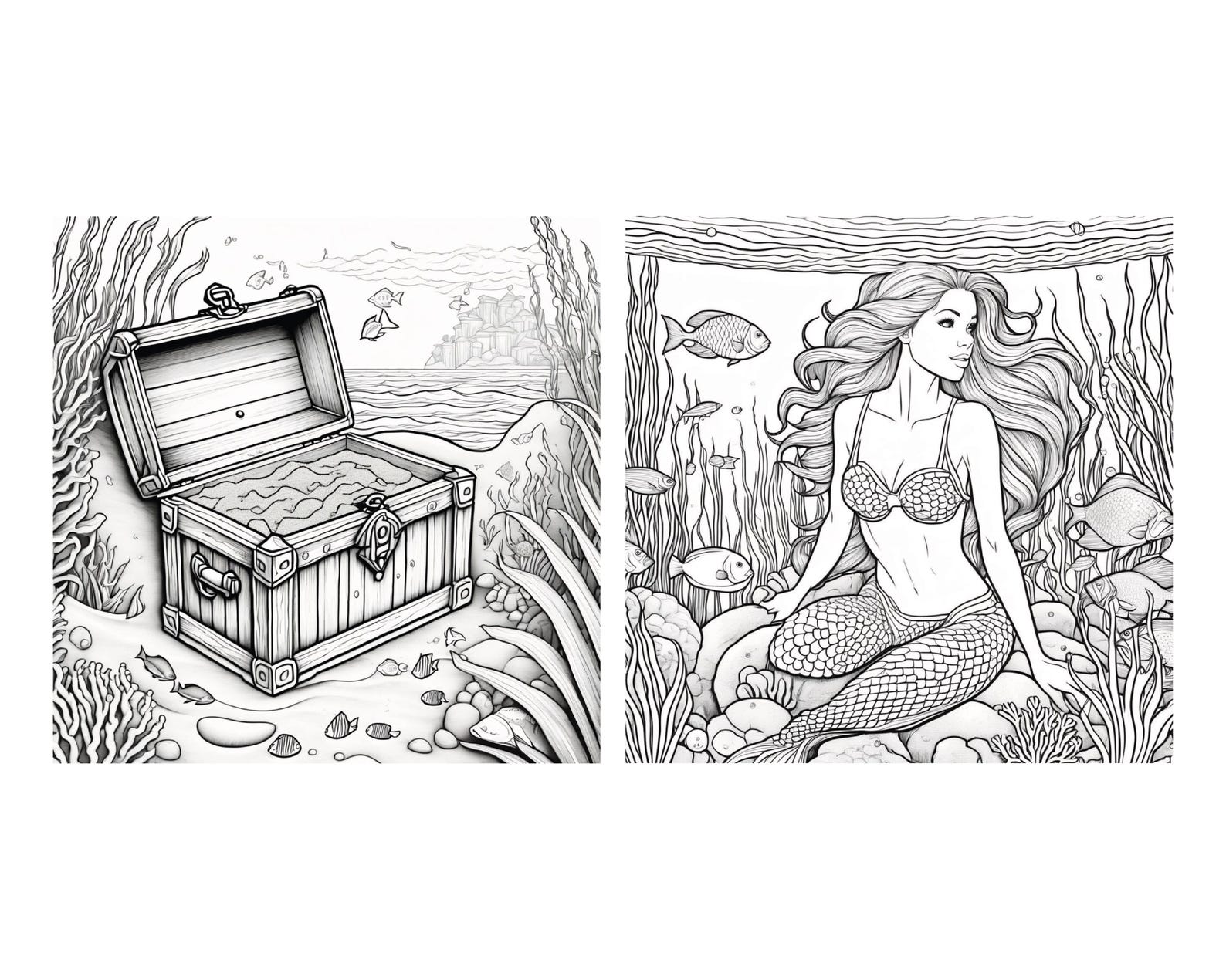 Printable Sea Life & Beach-themed Colouring Pages, Ocean Animals ...