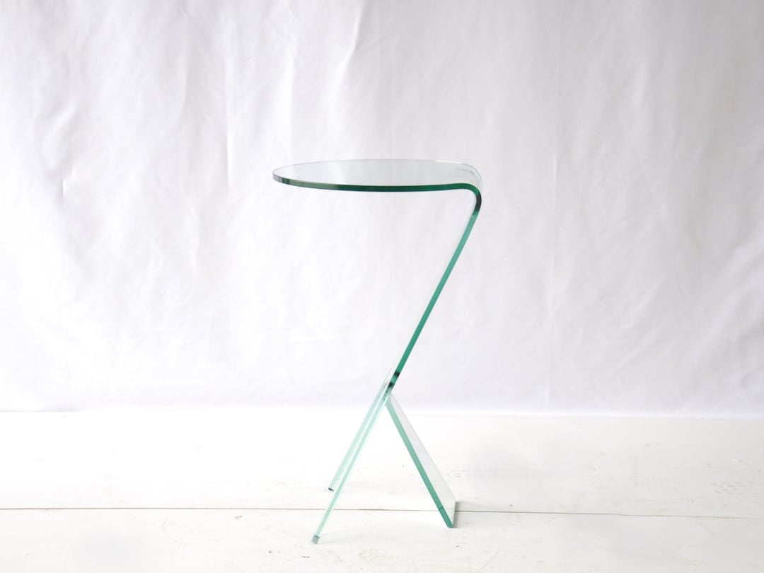 Vintage Fiam Glass Side Table by Vittorio Livi - Etsy