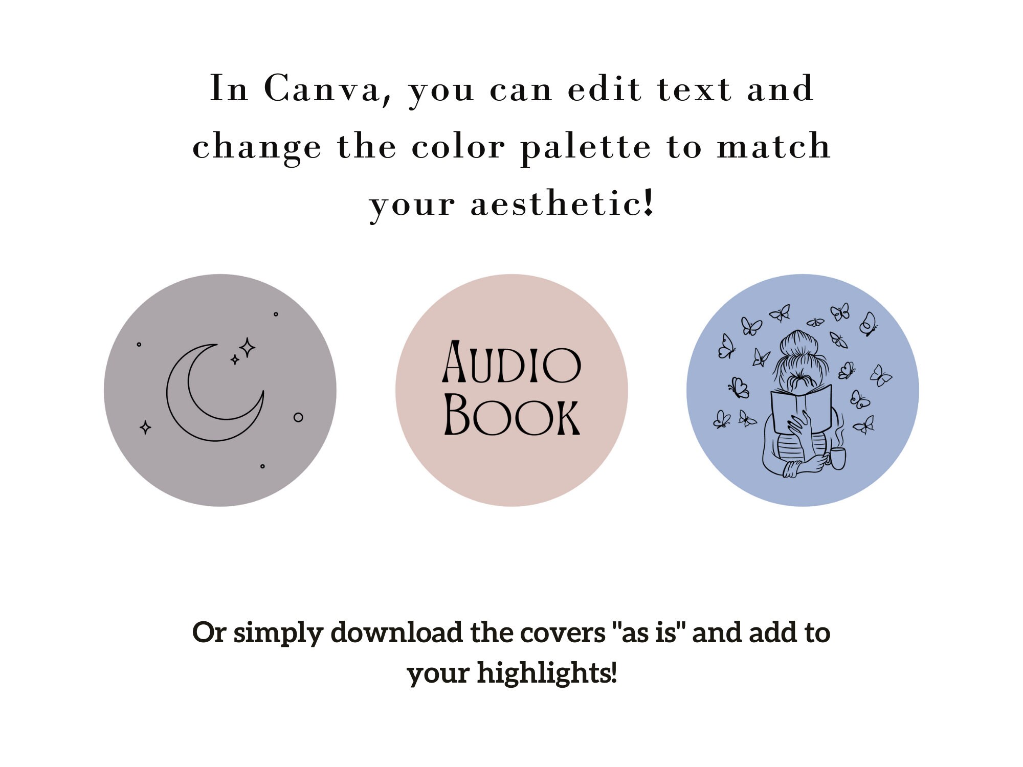 Bookstagram Instagram Story Highlight Covers, Story Cover Templates ...