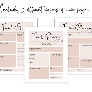 Printable PDF Travel Planner Travel Itinerary Travel - Etsy