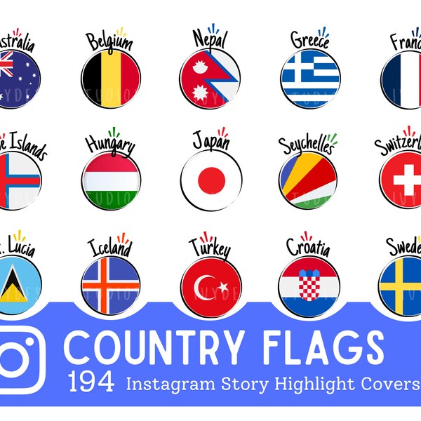 Country Flags Highlight - Etsy