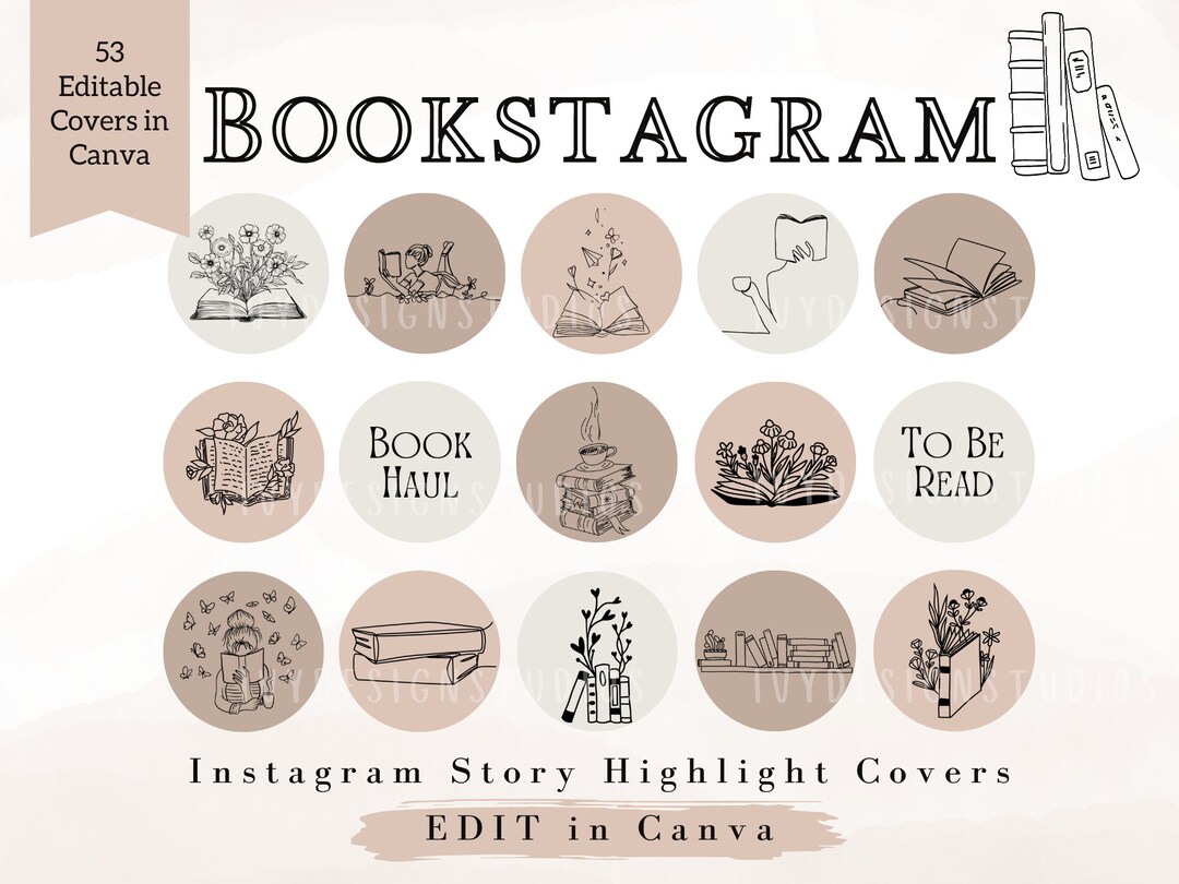 Bookstagram Instagram Story Highlight Covers, Story Cover Templates ...