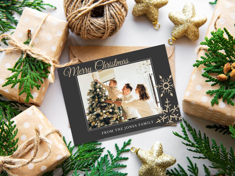 Printable Christmas Photo Template Digital Christmas Photo - Etsy