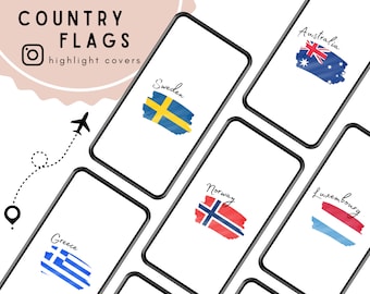 Country Flags, Instagram Travel Story Highlight Covers, Travel Story ...