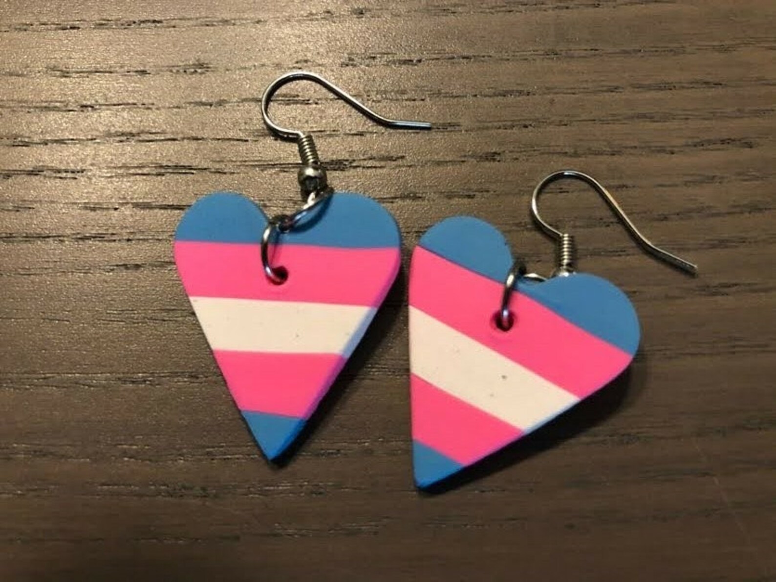 Transgender Pride Heart Earrings - Etsy
