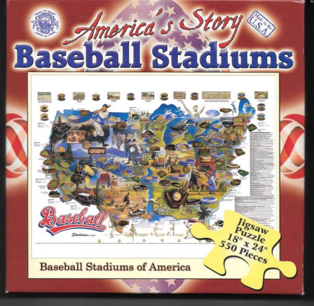 BASEBALL STADIUMS of AMERICA Channel Craft 550pc Jigsaw Puzzle / 18 X ...