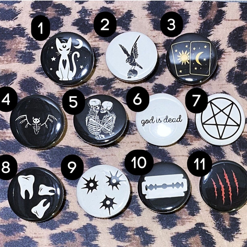 Goth Protest Buttons - Etsy