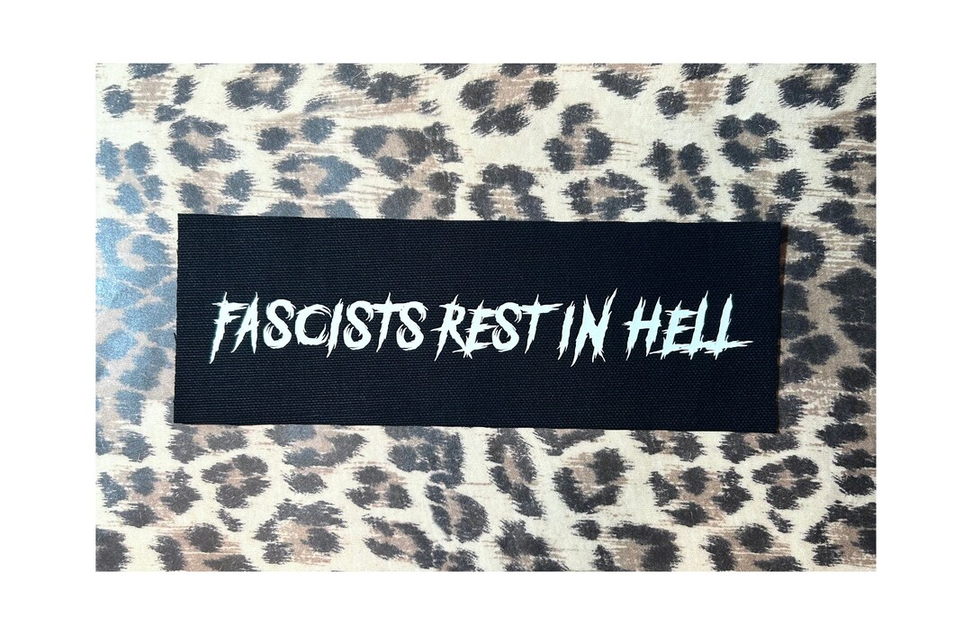Anti-fascist Patch - Crust Punk Patches - Fascists Rest in Hell Patch ...