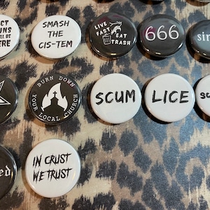 Punk Pins - Pinback Punk Buttons - Anarchy Anti-racist ACAB Protest ...