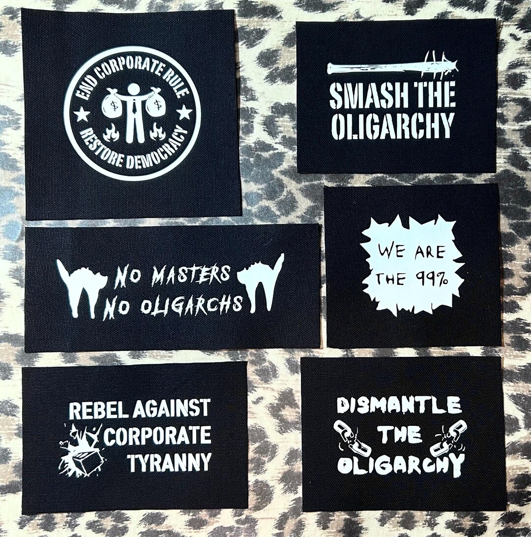 Anti Oligarchy Punk Patches - Anti-trump Leftist Patches - Protest ...