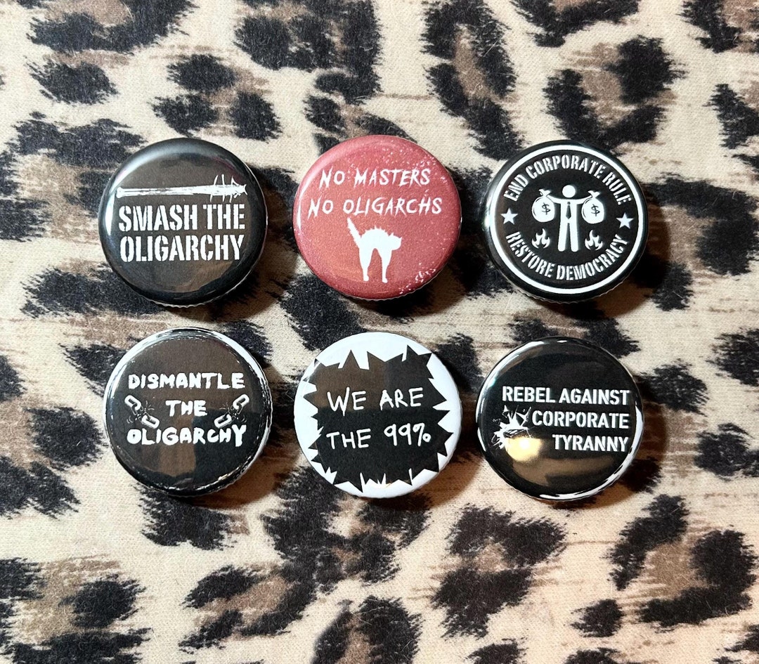 Anti Oligarchy Pins - Anti-oligarch Button - Leftist Pins - Liberal ...
