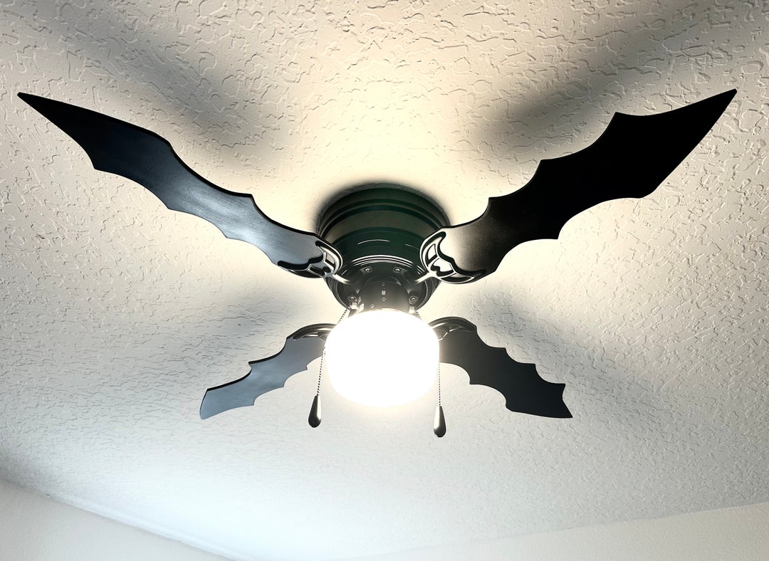 Bat Ceiling Fan, Bat Fan Goth Home Decor, Gothic Room Decor, Bat Pull ...