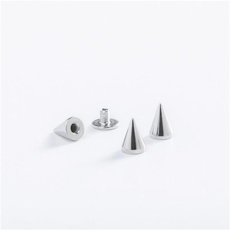 Cone Spikes 7x10mm Screwback Spikes for Punk Jewelry, Small Spikes for ...