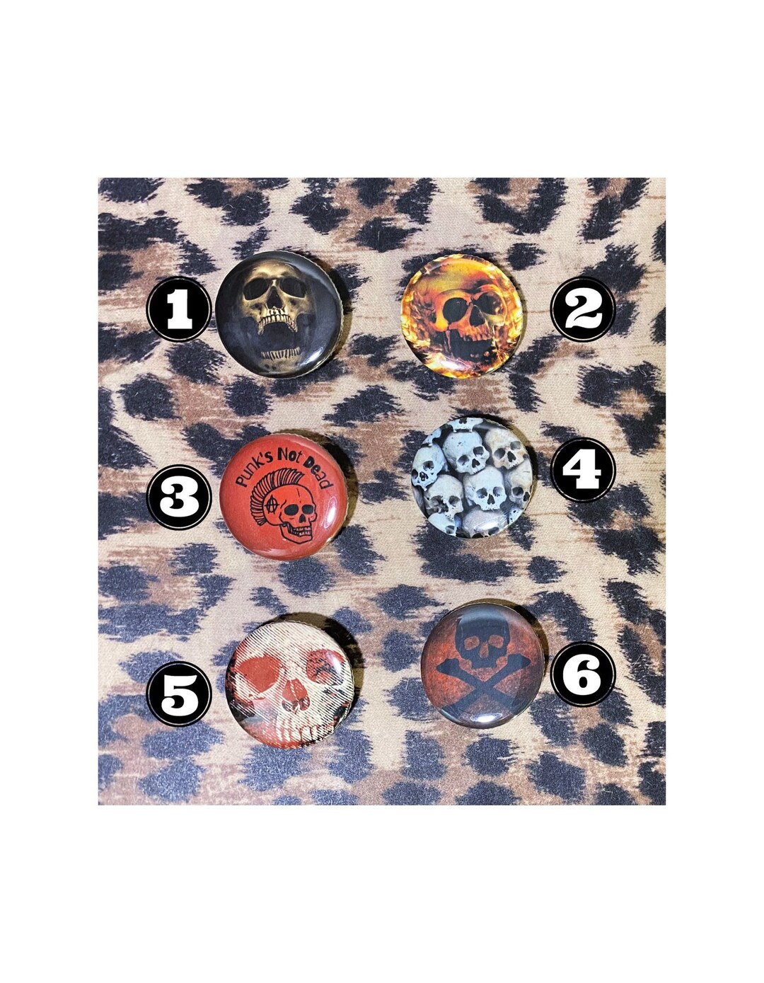 Punk Pins Pinback Punk Buttons Skull Punk Pins Punk's Not Dead Pin Goth ...