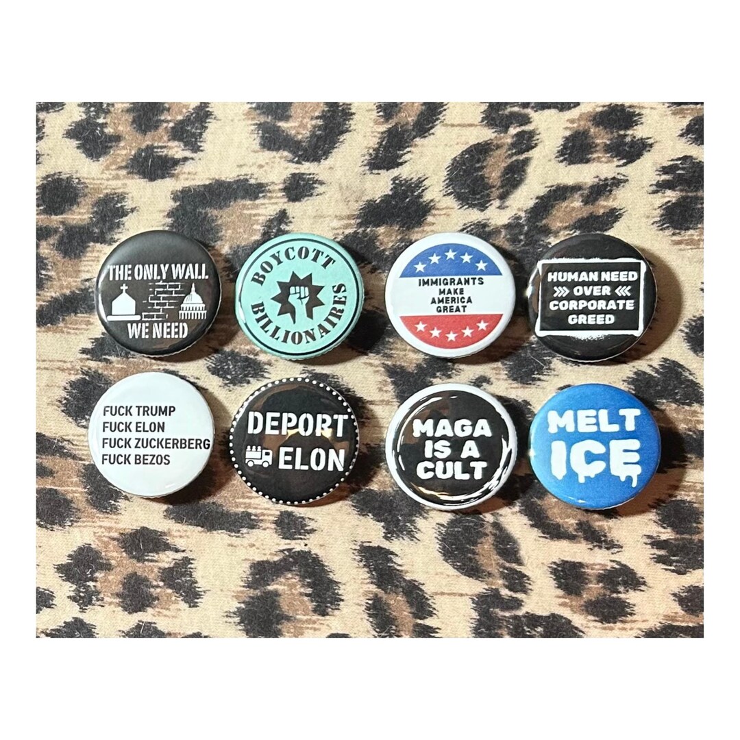 Anti Oligarchy Pins - Anti-oligarch Button - Leftist Pins Protest ...