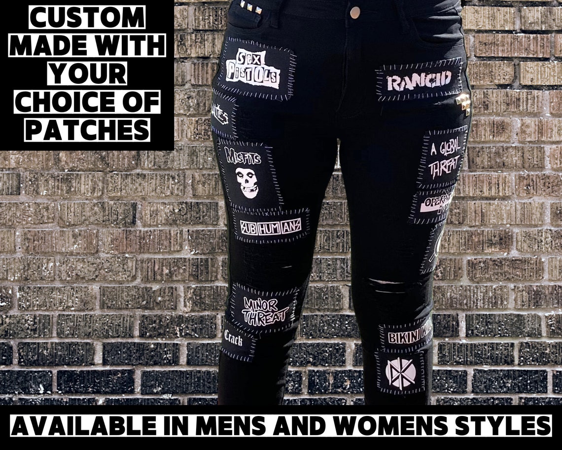 Crust Punk Pants Crust Patch Pants Custom Made Punk Pants | Etsy