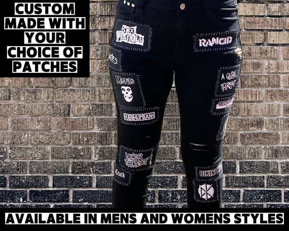 Crust Punk Pants Crust Patch Pants Custom Made Punk Pants | Etsy