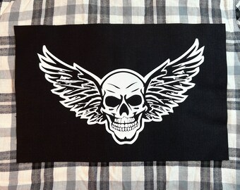 Memento Mori Skull Back Patch - Etsy