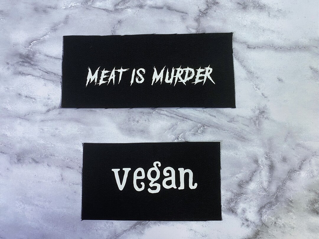Vegan Punk Patches - Vegan Patch - Meat is Murder Patch - Vegetarian ...