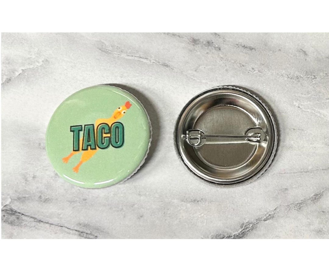 Taco Trump Pin - Trump Always Chickens Out - Anti Trump Punk Pins, FDT ...