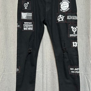 Crust Punk Pants Crust Patch Pants Custom Made Punk Pants With Patches ...
