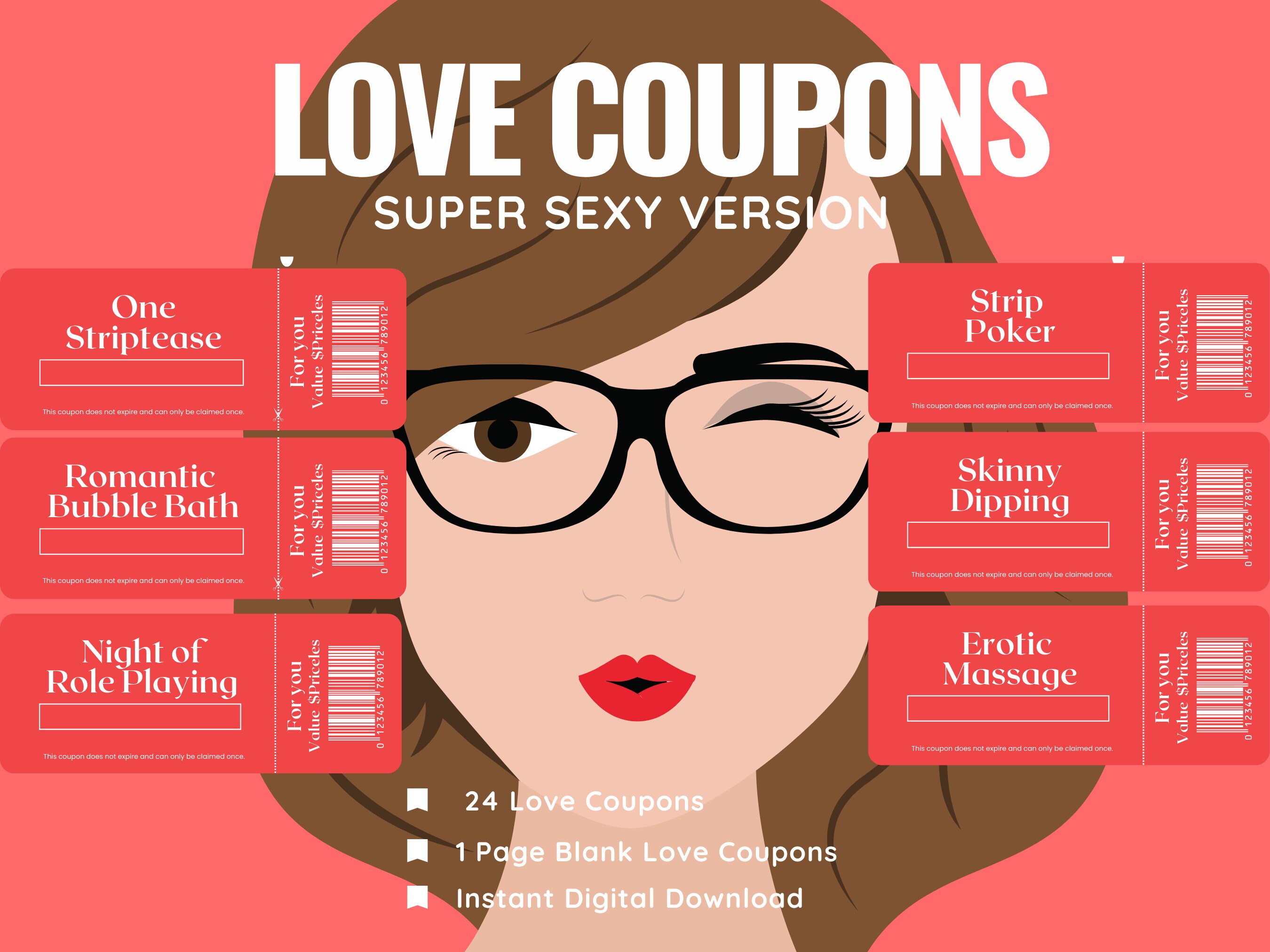 Love Coupon Sexy Version Gift for Him / Gift for Her - Etsy