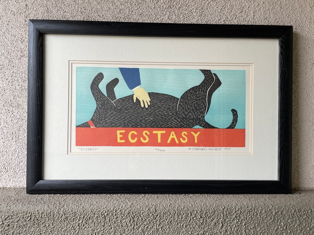 Stephen Huneck Original Wood Cut Print Titled Ecstasy - Etsy
