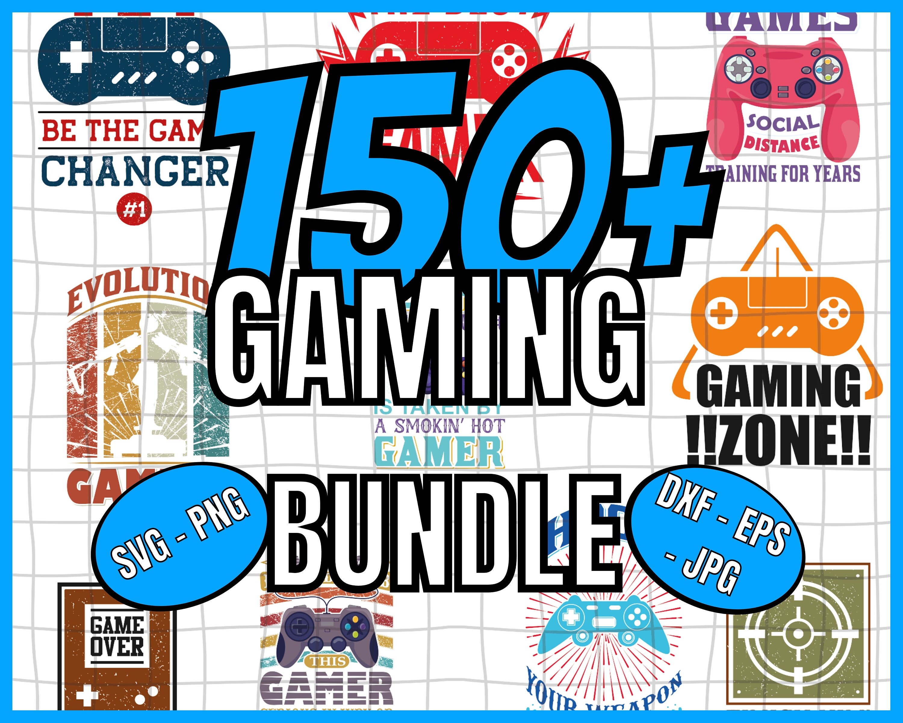 Gaming Bundle 150 Svg T-shirt Bundle Gamer Svg Svg Files for Cricut ...