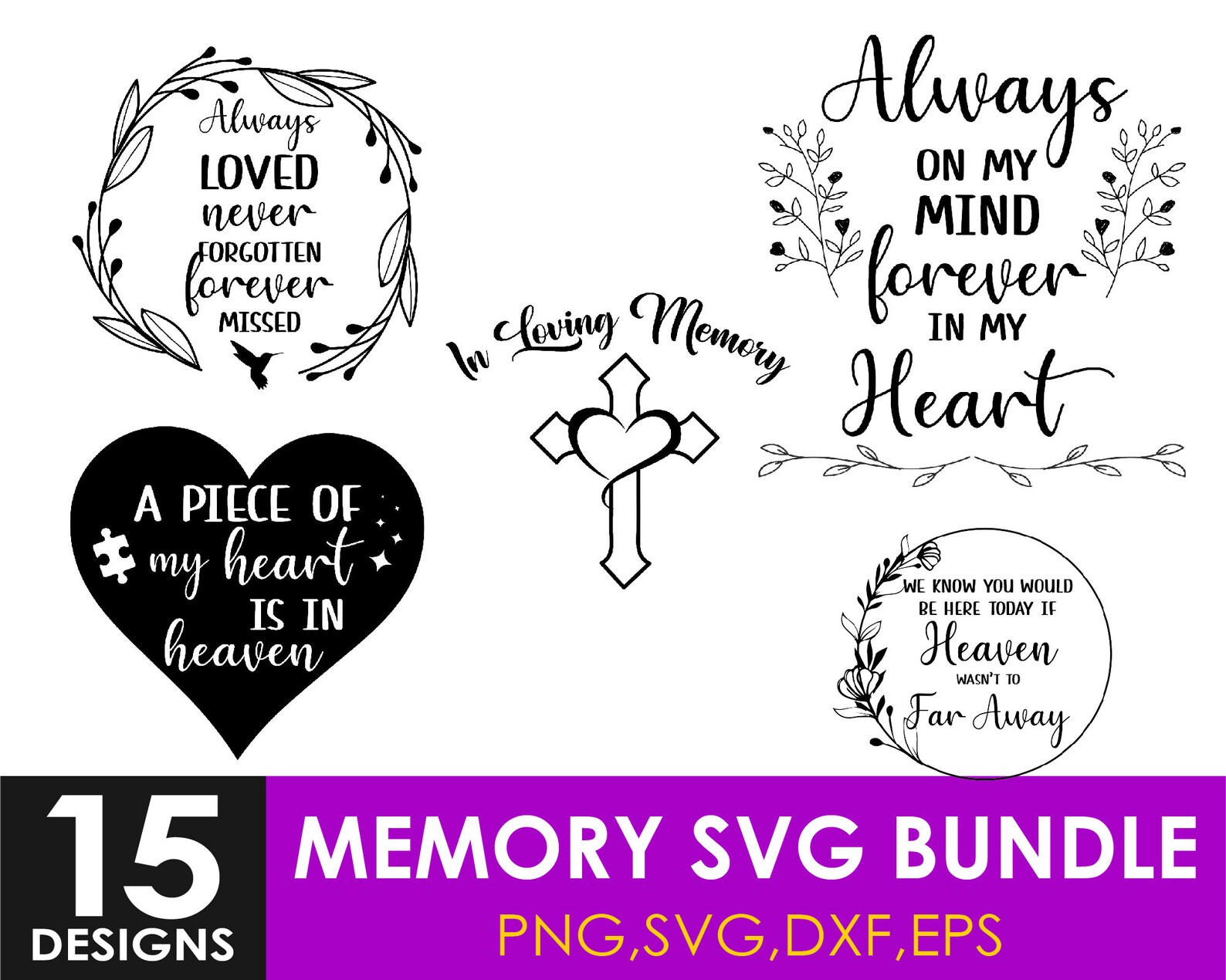 Memorial Svg Bundle Memorial Quotes Svg Rest in Peace Svg - Etsy UK