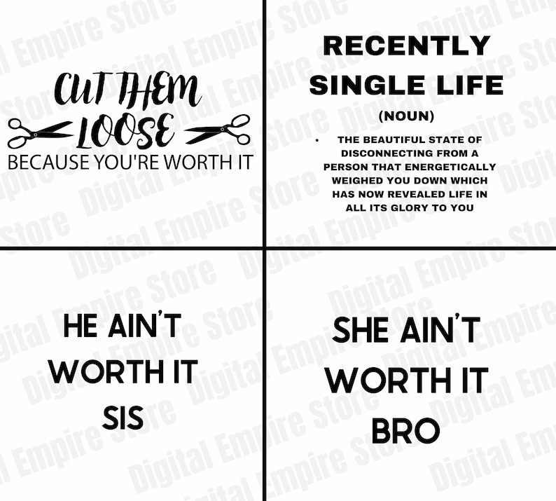 Single Life SVG Printable Quote Bundle Funny Quotes, Funny T-shirts ...