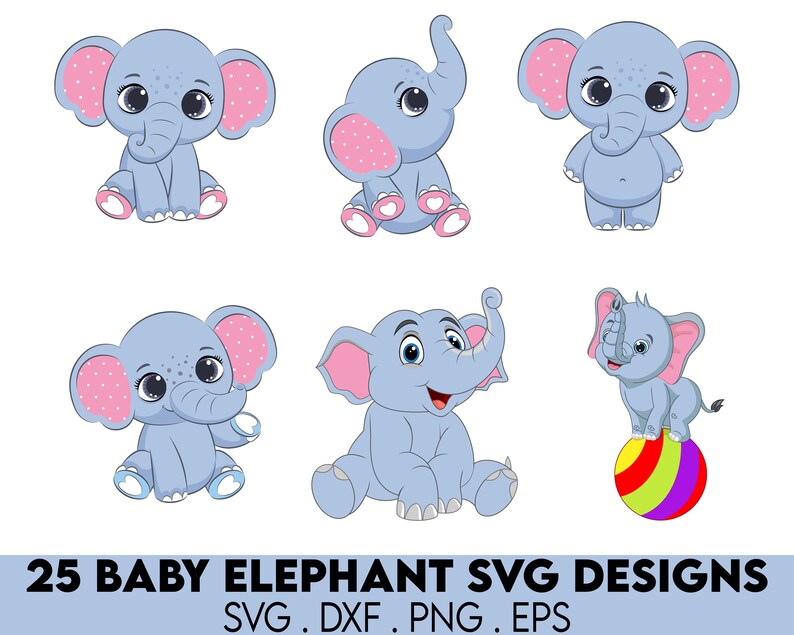 Baby Elephant SVG Bundle, Baby Svg Bundle, Elephant Girl, New Baby Svg ...