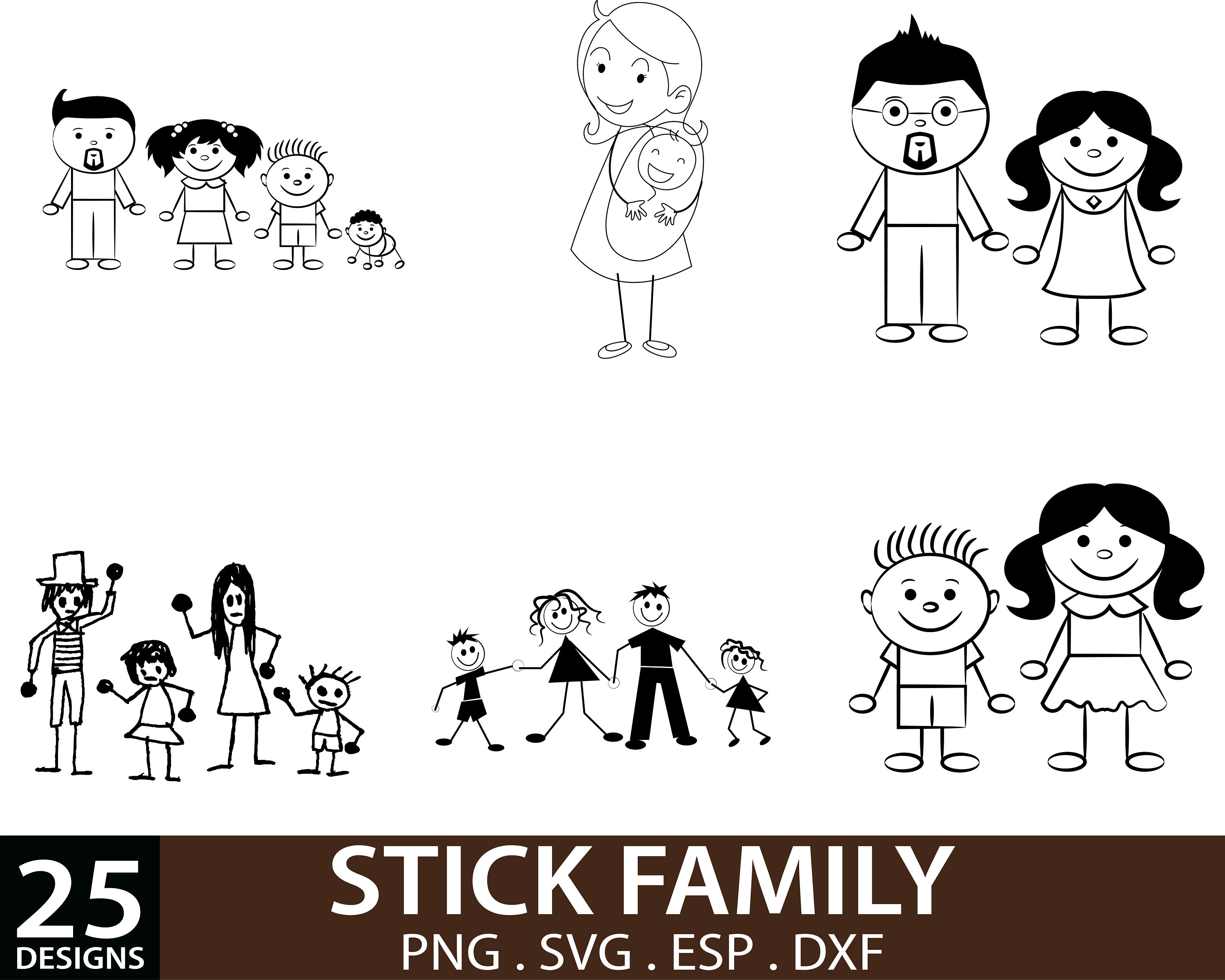 Stick Family Svg Bundle Stick Family Cut Files Stick Family - Etsy UK