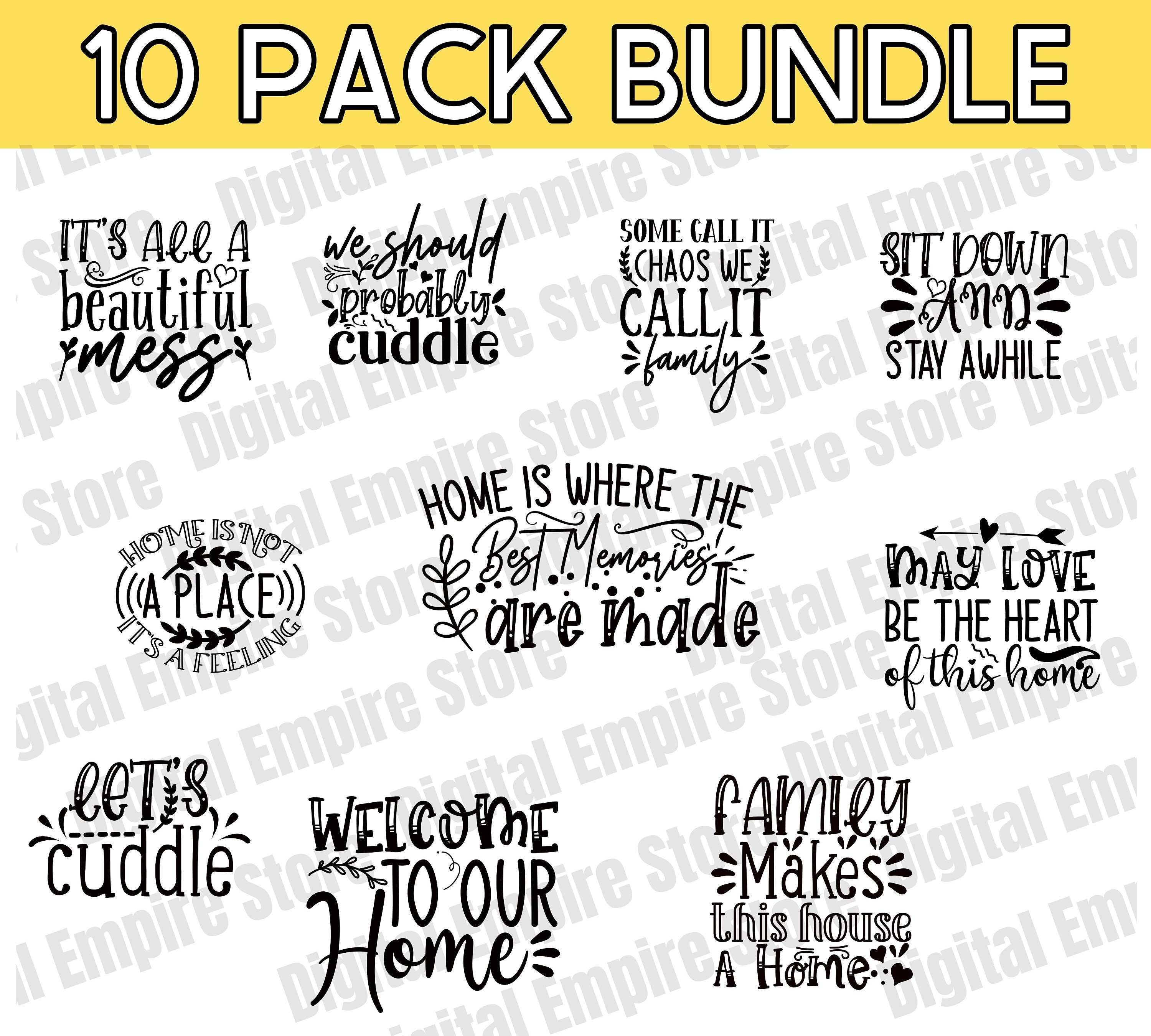 Pillow Svg Bundle Quotes Cricut Pillow, Bed, Sleeping Svg, Png, Dxf ...
