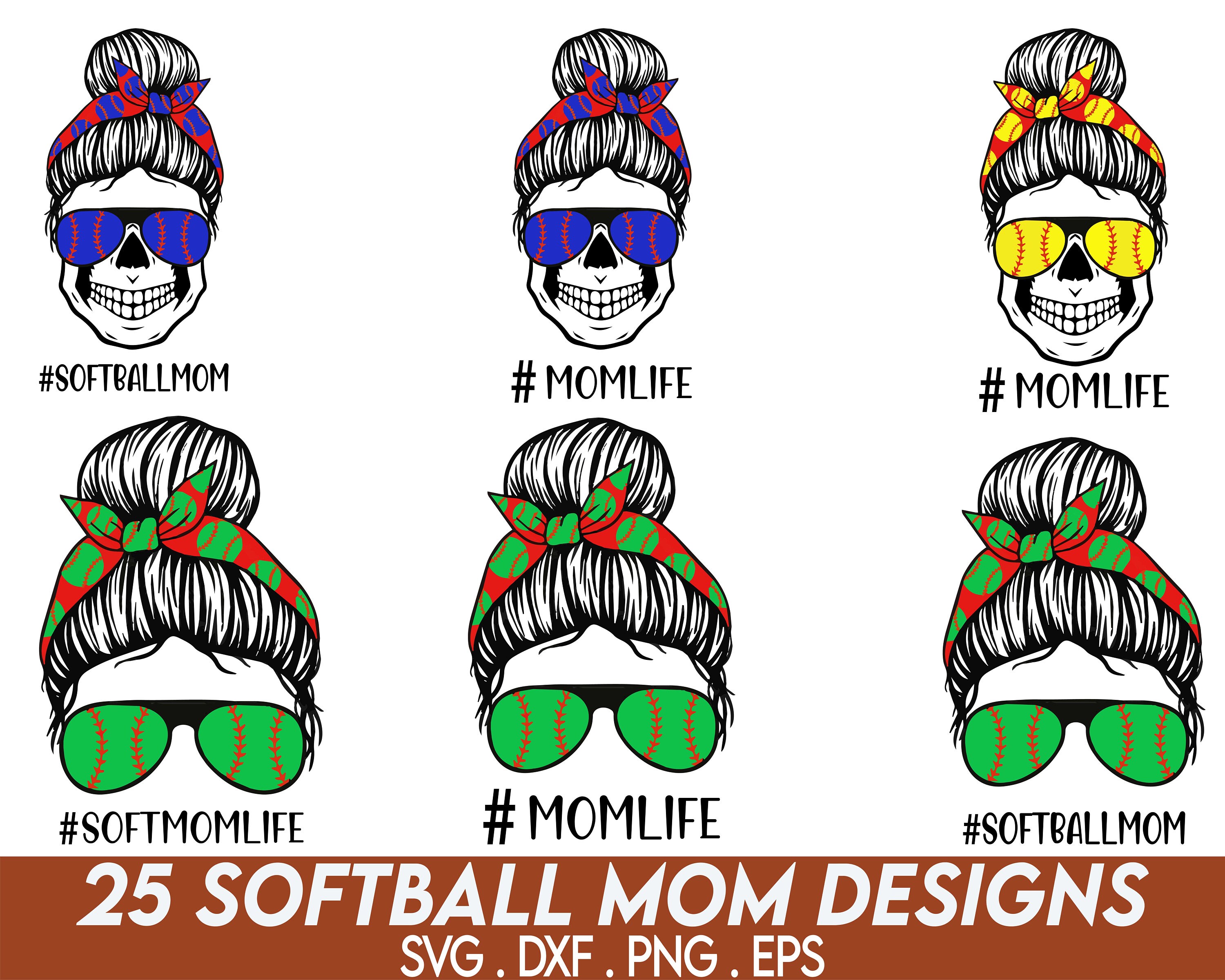 Softball Mom Svg Bundle Softball Svg Baseball Mom Svg Softball Life Svg Softball Clipart