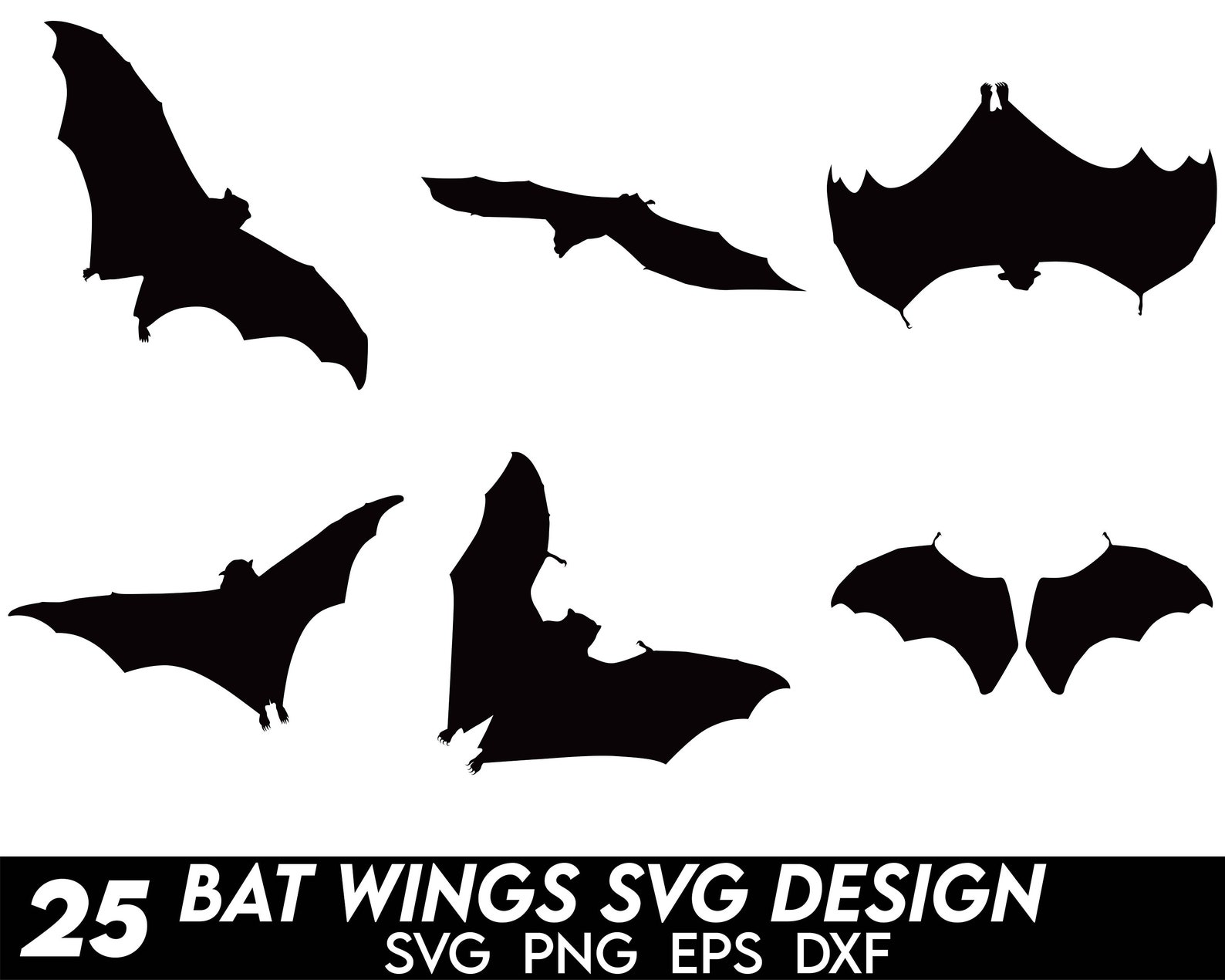 Bat SVG Bundle, Bat Wings Svg, Halloween Bat SVG, Bat, Halloween, Night ...